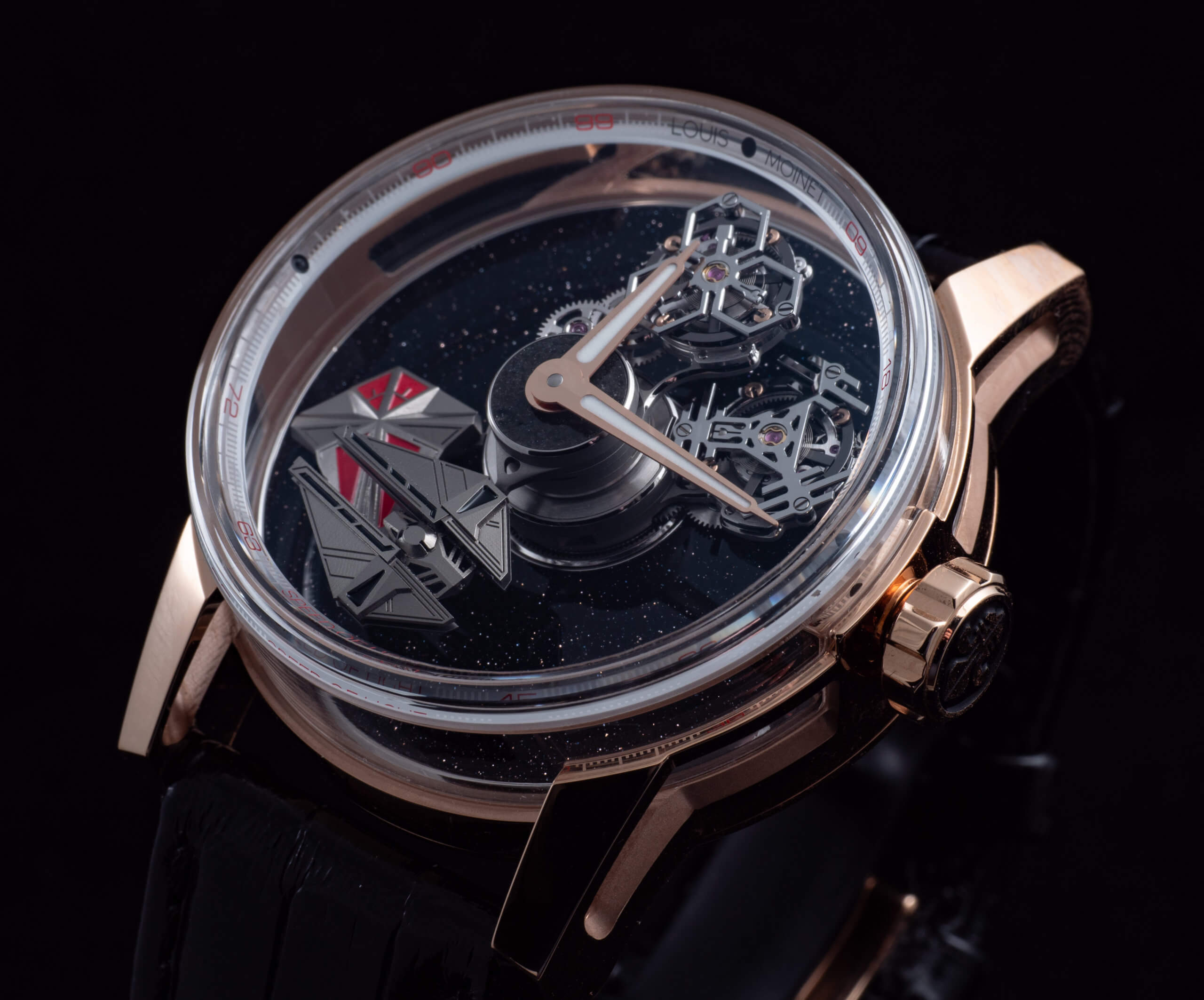 Space Revolution, a flying satellite double tourbillon - Louis Moinet