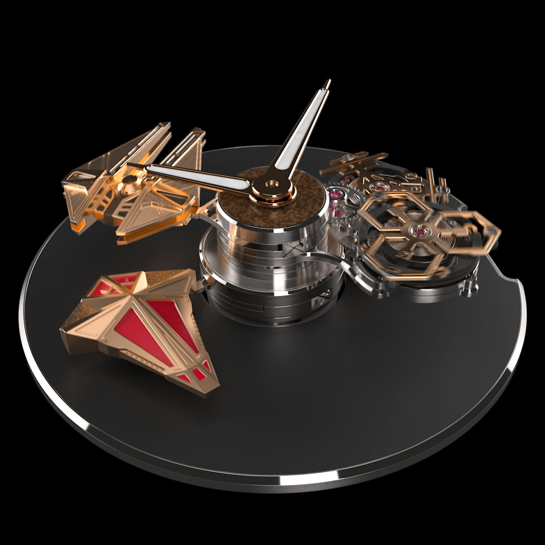 Space Revolution by Louis Moinet - 18K Red Gold | Sapphire